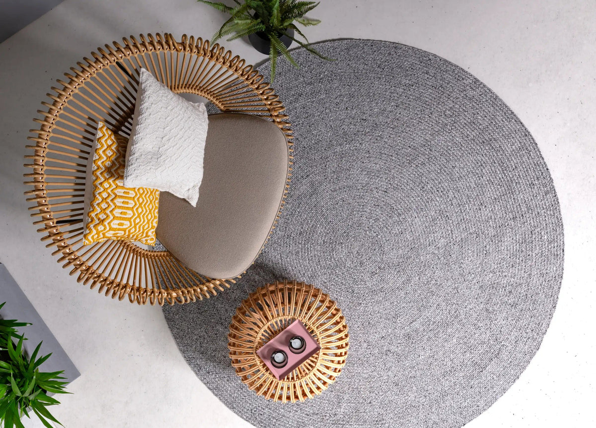 Nico Grey Round — Woven Rugs