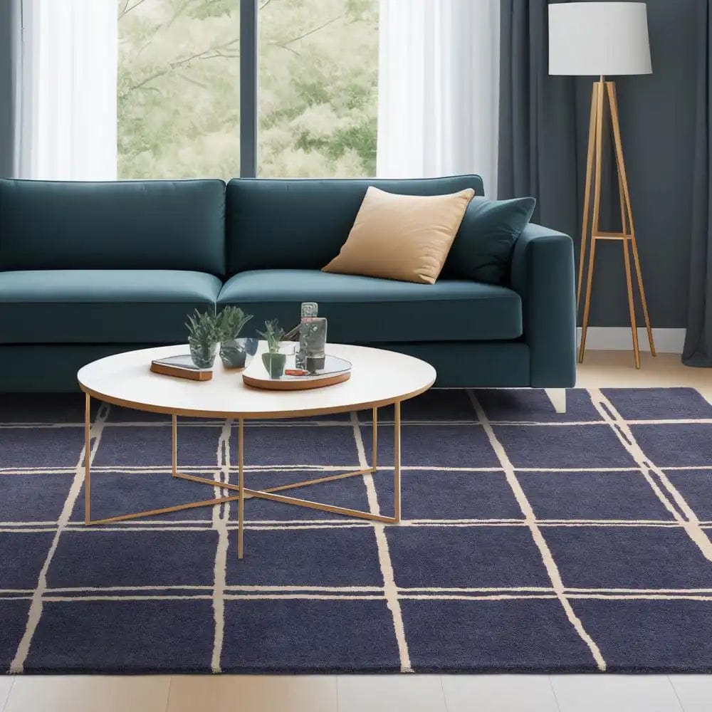 Albany Asiatic Grid Marine — Woven Rugs