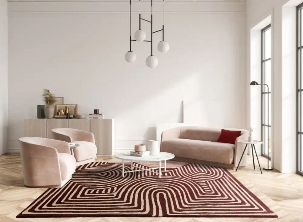 Reef RF29 Curve Plum — Woven Rugs