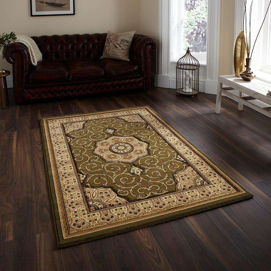 Heritage 4400 Green Runner — Woven Rugs