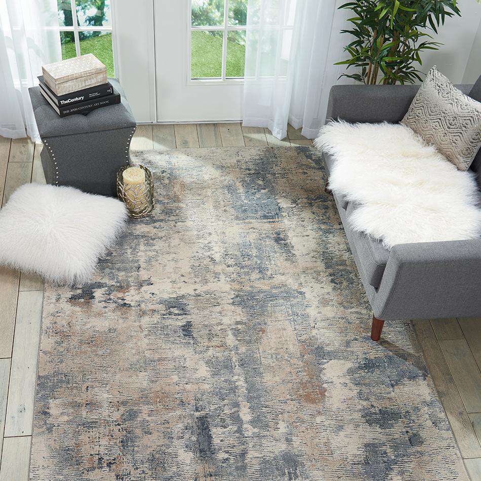 Rustic Textures RUS05 Beige/ Grey — Woven Rugs