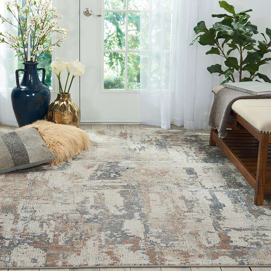 Rustic Textures RUS06 Beige/ Grey — Woven Rugs