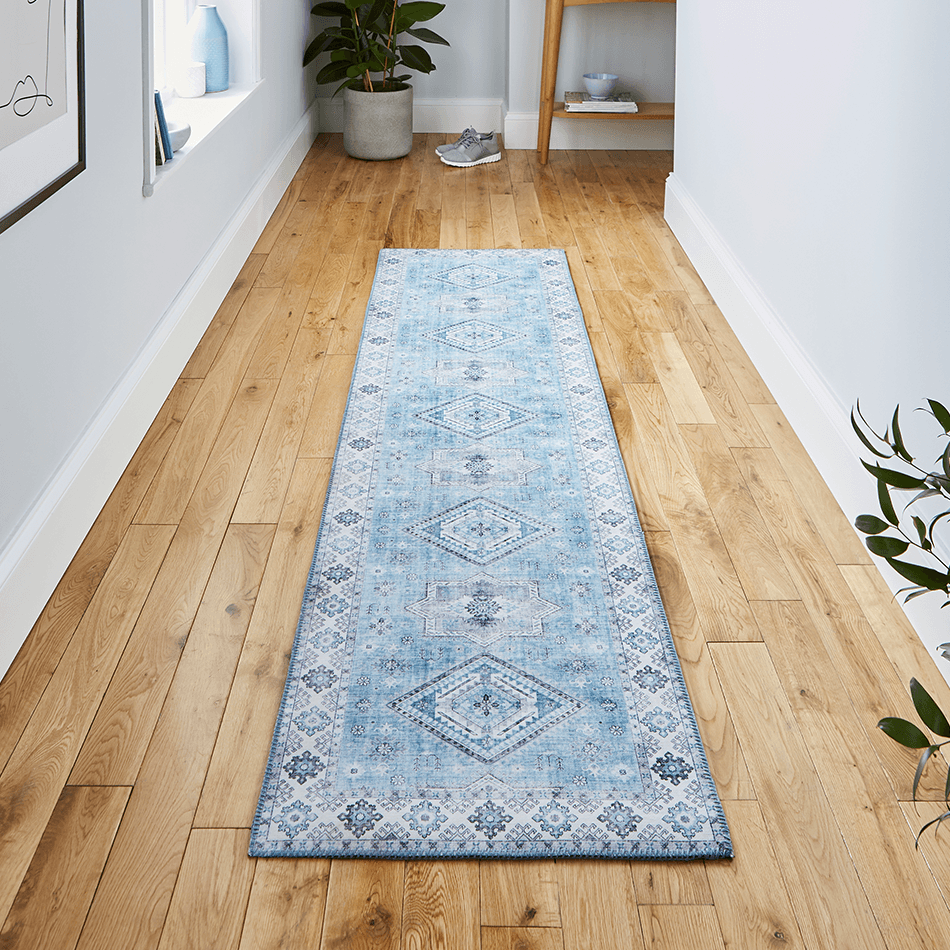 Topaz G4705 Light Blue Runner — Woven Rugs