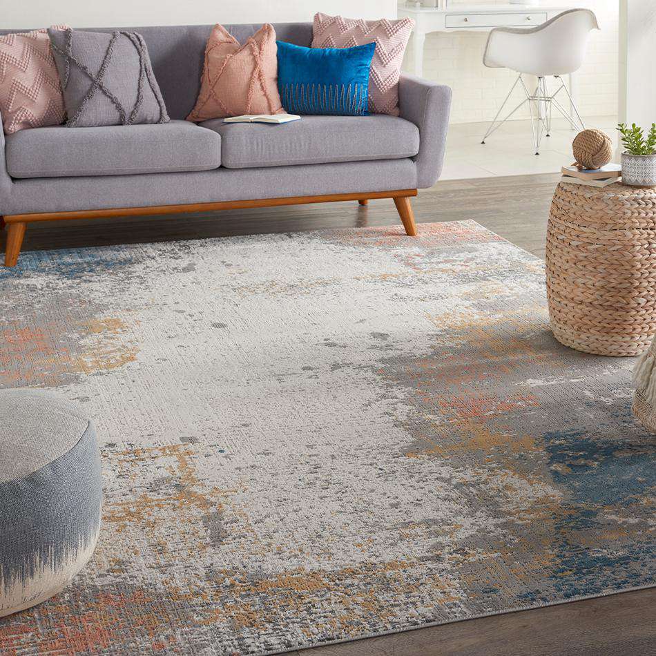 Rustic Textures RUS13 Grey Blue — Woven Rugs